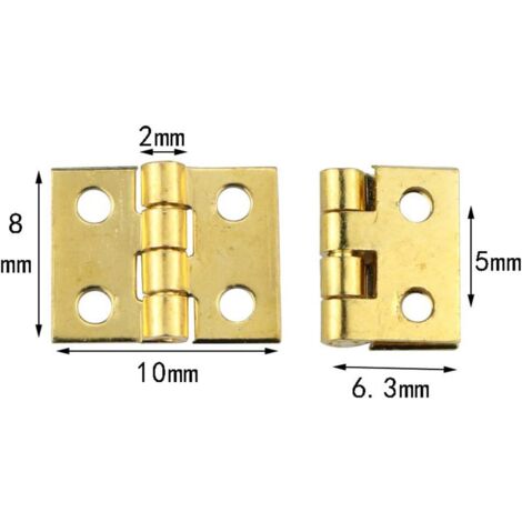 50 Stück Mini-Scharniere, kleine Scharniere, Mini-Messingscharniere ...