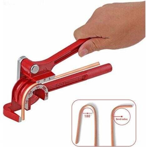 3-in-1 Manual Tube Bender Size 1/4 5/16 3/8 180 Degree Lever Type Heavy ...