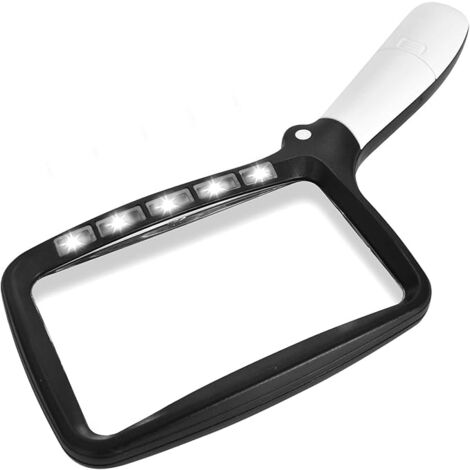 2X Rectangular Magnifying Glass, Rectangular Reading Magnifying Glass ...