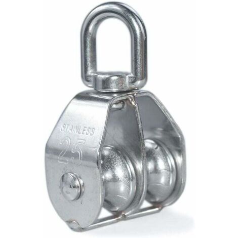 Tigrezy Pack-of-1 M25 Double Pulley Shell Blocks Wire Rope Lifting ...