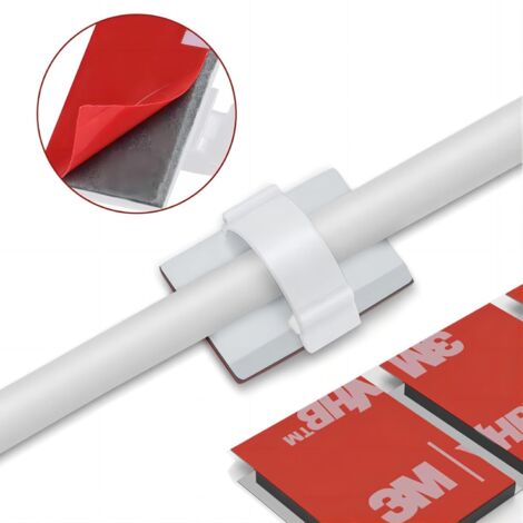 100PCS Durable Cable Clips with 3M Adhesive Cord Tidy Cable Clips Adjustable Cable Management Electrical Wire