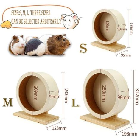 Hamsterrad, Geräuschloses Hamsterrad, Holz-Hamsterrad, Laufrad für ...