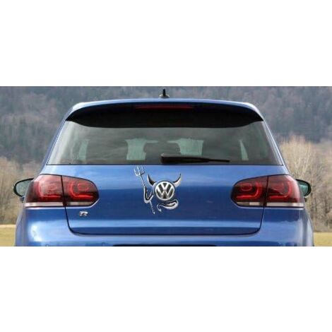 Autosticker Autoaufkleber Teufel Auto Logo car Sticker Devil Tuning, Silber