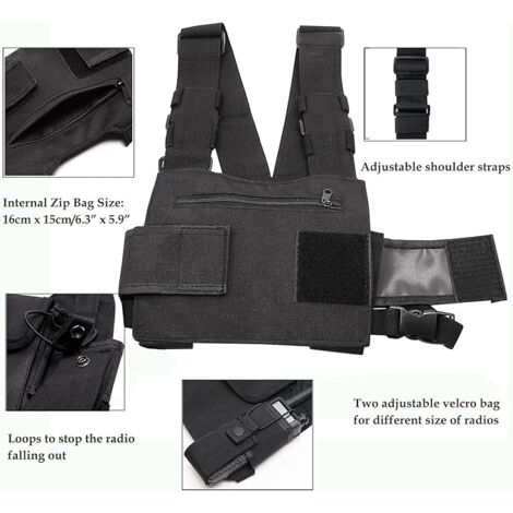 Walkie Talkie Schultertasche Brusttasche, drahtloser Brusttasche ...