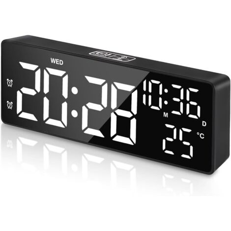 Digitaler Wecker, LED Wecker Digital mit Großen Temperaturanzeige ...