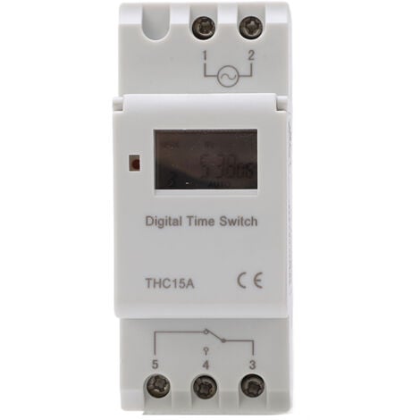 Interruttore timer digitale LCD Relè di tempo orbitale settimanale programmabile AC220-240V 16A ...