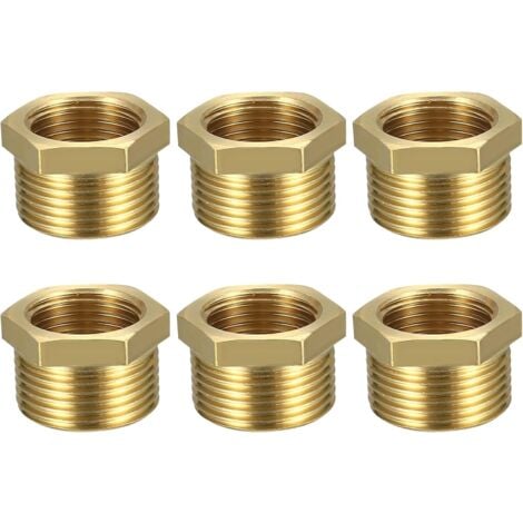 6 pezzi 3/4 maschio 1/2 femmina riduzione, 1/2" femmina a 3/4" maschio BSP adattatore in ottone ...