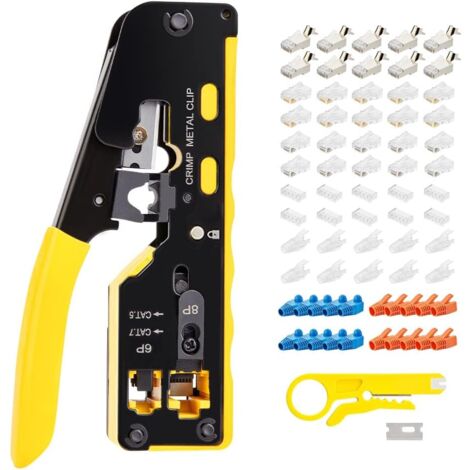 RJ45+RJ12 Crimper Strumento di crimpatura di rete professionale ...