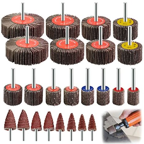 24 pezzi di dischi abrasivi a grana 80, dischi lamellari per smerigliatrice, ruota lamellare in ...