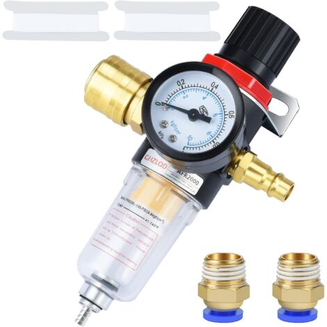 Regolatore filtro 1/4", regolatore pressione filtro aria 1/4 BPS per compressore e utensili ...