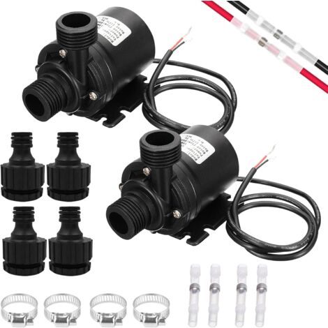 2 pezzi 12V pompa acqua, mini pompa acqua sommergibile motore brushless ...