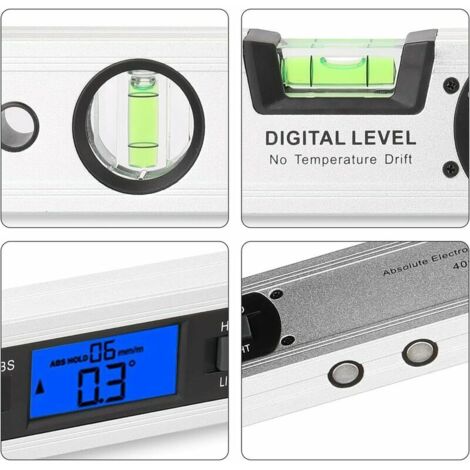 Nivel de burbuja digital Transportador digital de 400 mm Nivel de ...
