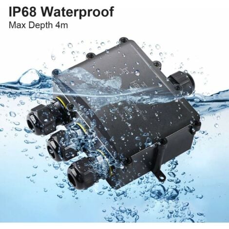 Caja de conexiones para exteriores impermeable IP68, conector de cable 4x más ancho, caja de ...