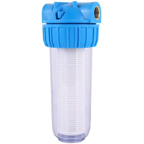 Prefiltro de caudal de agua de 5000 l/h con soporte de pared y llave de ...