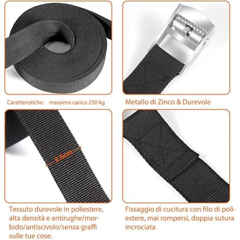 Paquete de 10 correas tensoras, correas de sujeción con cierre de ...