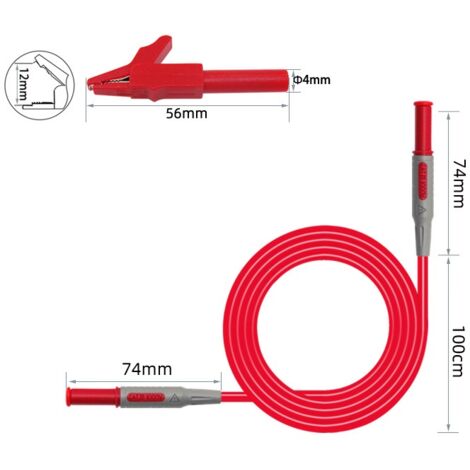 Kit de cables de prueba para multímetro, conector tipo banana para ...