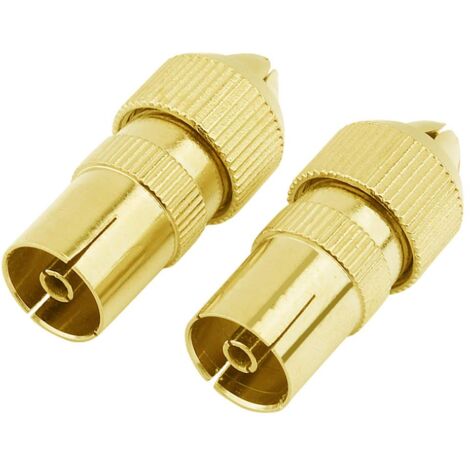 Kit de 10 conectores coaxiales para antena de TV, conectores macho y ...