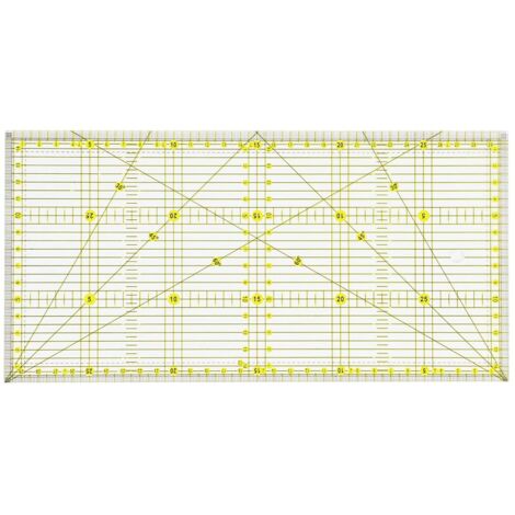 Regla de patchwork de 15 x 30 cm con indicaciones de ángulos, regla de costura precisa para ...