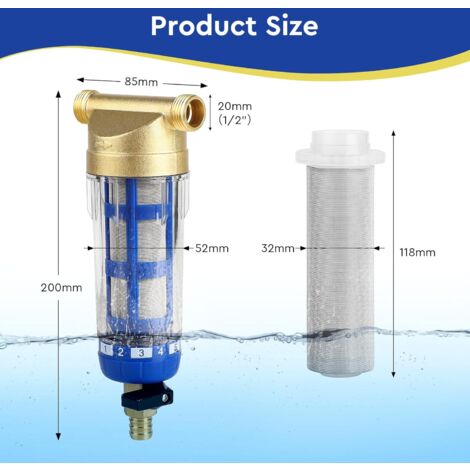 Filtro de agua de sedimentos reutilizable aplicable, filtro de agua de ...