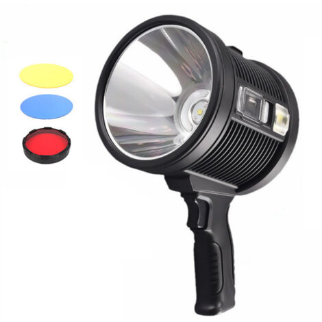 Foco recargable, linterna LED brillante de 2200 lúmenes, linterna de ...