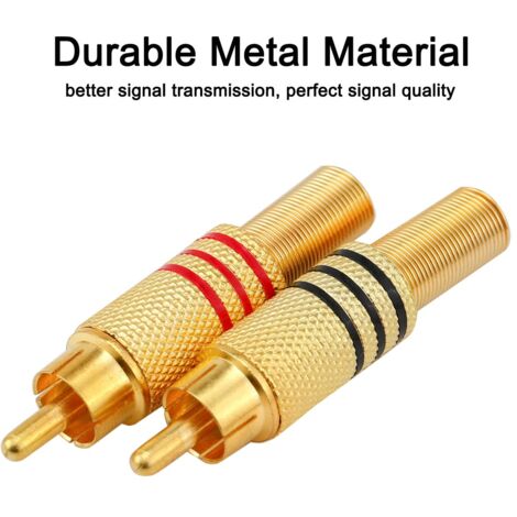 14 conectores RCA chapados en oro, adaptadores de audio y video RCA ...