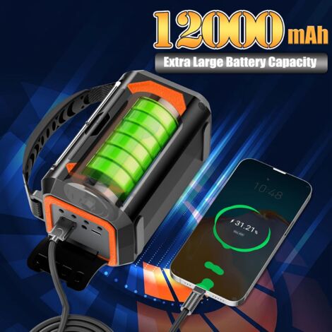 Radio de emergencia portátil de 12000 mAh, radio con manivela, radio ...