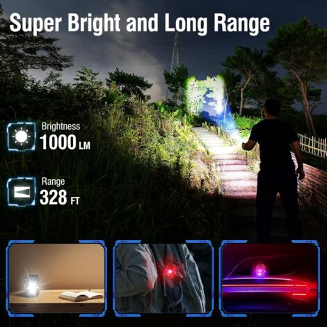 Mini linterna LED N11 con rotación para cambiar de humor, clip, llavero ...