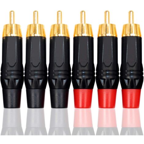 conectores RCA macho, conectores de soldadura de audio fono chapados en ...