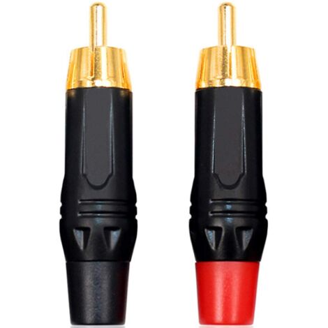 conectores RCA macho, conectores de soldadura de audio fono chapados en ...