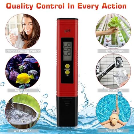 Medidor de pH para hidroponía de agua, comprobador de pH digital, bolígrafo de bolsillo de alta ...