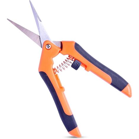 Tijeras de podar de hoja recta de 6,5 pulgadas, tijeras de jardín de precisión con hojas de ...