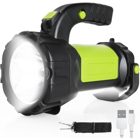 Potente Linterna Profesional LED Alta Potencia 6000 Lumens, Portátil ...
