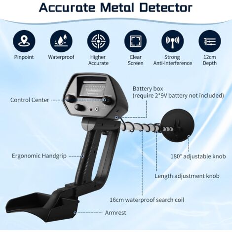 Detector de Metales Profesional, Detector de Oro, Alta Precisión, Anti-Interferencia, Ajuste De ...