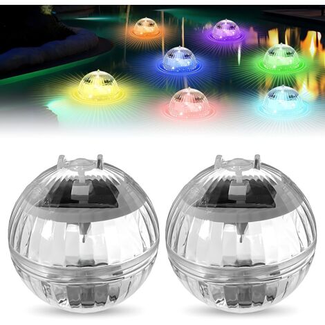 2 Piezas Luces Solares Flotantes para Piscina, Luz Solar Piscina ...