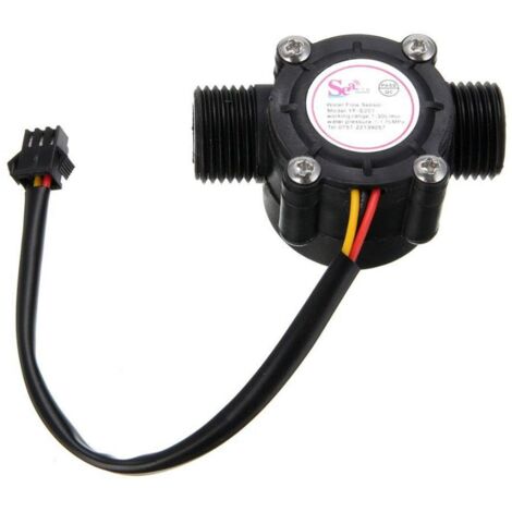 2Pack Sensor flujo de agua 1-30L / min Interruptor del medidor de flujo de fluido de 1/2 "G1 / 2 ...