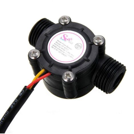 2Pack Sensor flujo de agua 1-30L / min Interruptor del medidor de flujo de fluido de 1/2 "G1 / 2 ...