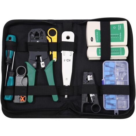 12 en 1 Crimpadora RJ45,Comprobador de Cable de Red RJ45 Network Tool ...
