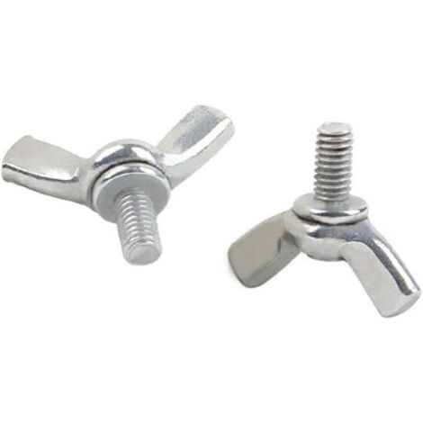Tornillos de mariposa de acero al carbono M6 x 40 (paquete de 20), clavos, tornillos de mano ...