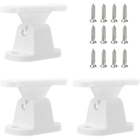 3 Pieces White Motorhome Door Retainer with 12 Screws Caravan Door ...