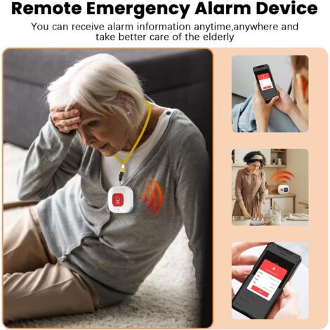 Alarma Avisador Personas Mayores, Botón de Llamada de Emergencia para ...
