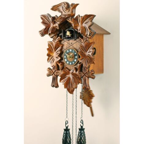 Cuckoo Clock - Black Forest - Solid Wood - Battery Powered - Quartz ...