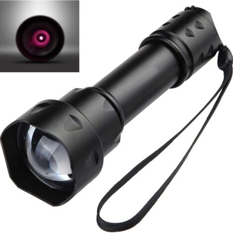IR Flashlight Torch 850nm Infrared Light Night Vision Lamp Zoomable ...