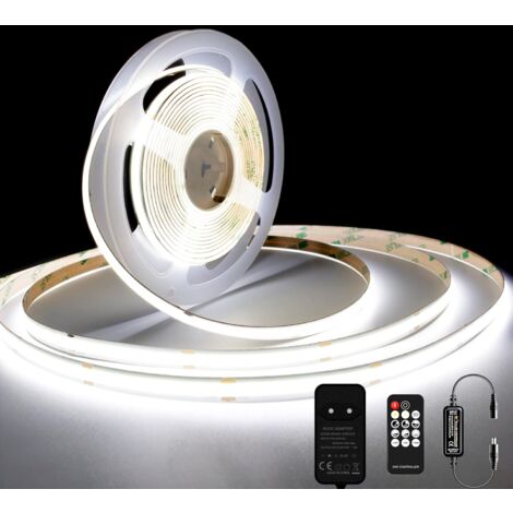 IkodmCOB LED Strip 6000K, 10M DC24V Cool White LED Strip Light with ...