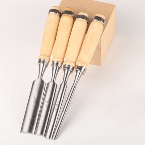 Ikodm Half Round Wood Chisel Set 6-12-18-24mm