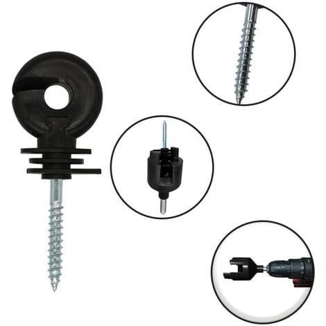 100 x Classic Ring Insulators, Black