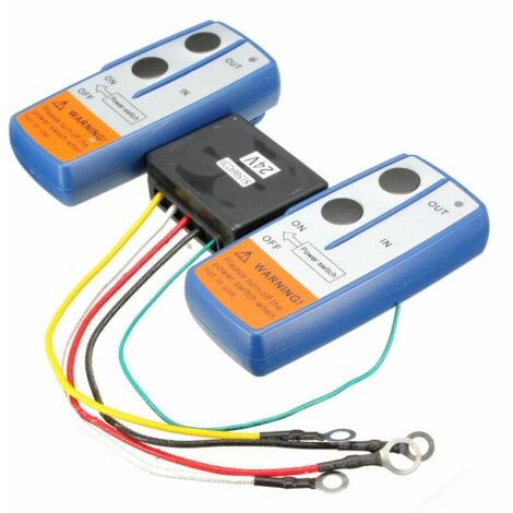 24V 30m Range Recovery Winch Wireless Remote Control Switch Kit Dual ...
