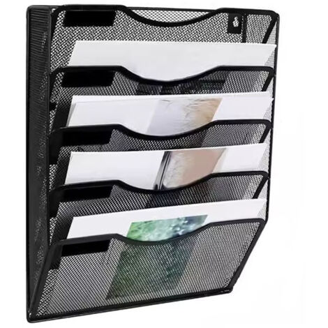 5 Compartment Wall Mounted Filing Cabinet, Hanging Office File ...