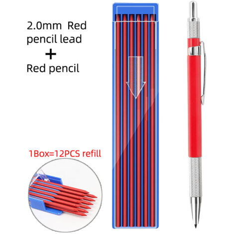 Welding Pencil with 12 Red Stripe Refills, Metal Markings for ...