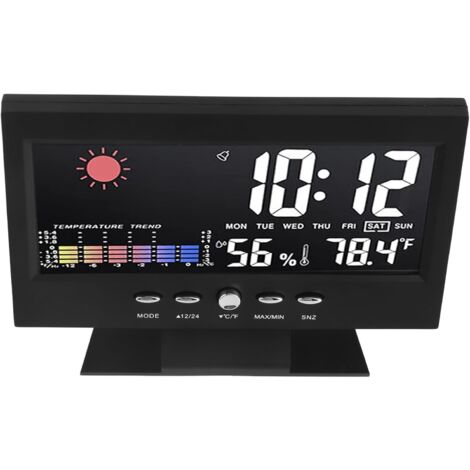 ABS Weather Forecast Clock, LED Weather Clock, LED Color Screen ...
