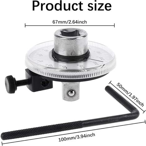 1/2" Torque Angle Gauge, 360 Degree Adjustable Drive Angle Torque ...